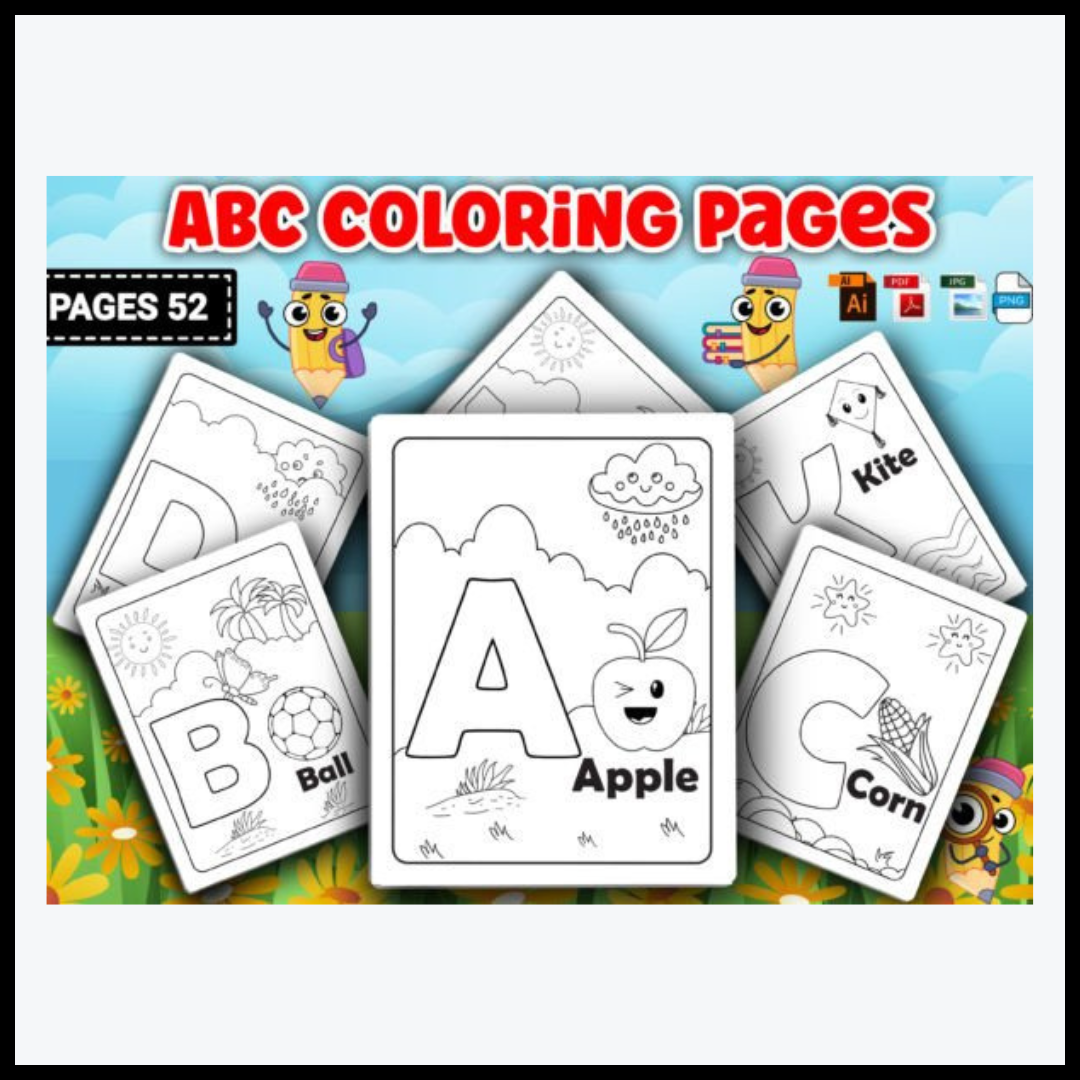 ABC Alphabet Coloring Pages for Kids – Digi Nest